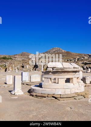 Ancient Greek agora, archeological site in Limenas, Thasos island in ...