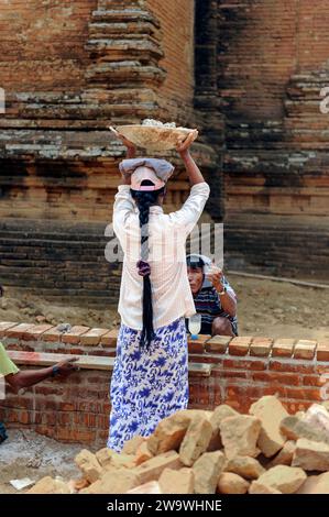 Temple being restored in Bagan, Myanmar, Burma Stock Photo - Alamy