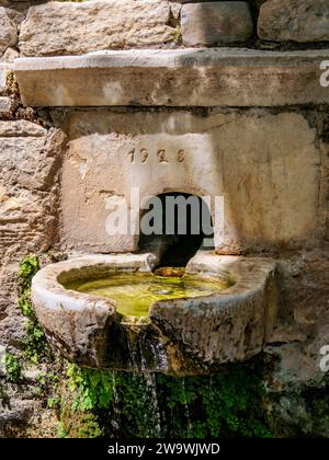 Aria Spring, beginning of the trail to Mount Zas or Zeus, Naxos Island ...