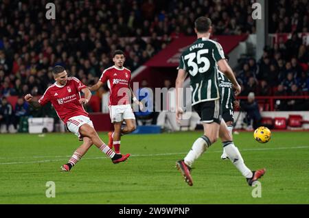 Nicolás Domínguez of Nottingham Forest scores first goal during the ...