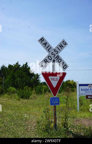Morehead City, Amerika, 01. August 2023: Im Bild: Schild mit der ...