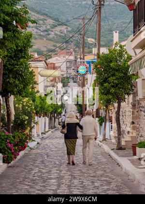Street of Pythagoreio, Samos Island, North Aegean, Greece Stock Photo ...