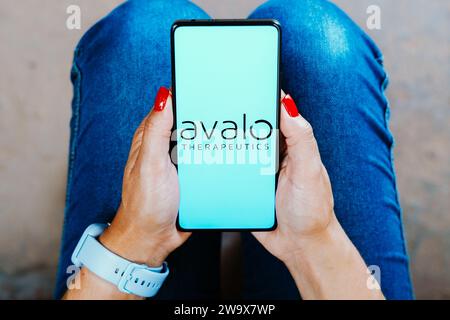 In this photo illustration, the Avalo Therapeutics, Inc. logo is ...