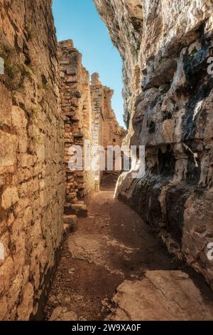 Inside the Chateau des Anglais, a 13th century castle built iinto a ...
