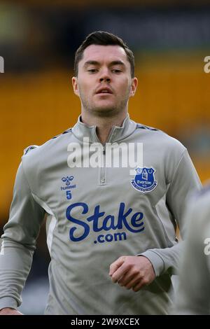 Everton FC #5 Michael Keane in action during the Premier League match ...