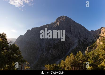 A picture of the Gigilos Peak, part of the Samaria Gorge rugged ...