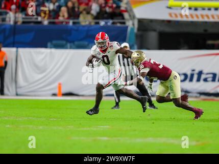 Georgia running back Roderick Robinson II (0) runs with the ball during ...