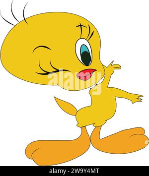 Looney tunes cute character tweety bird smile vector illustration Stock ...