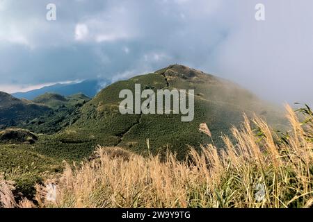 View of Mount Qixing South Peak, Yangmingshan National Park, Taipei ...
