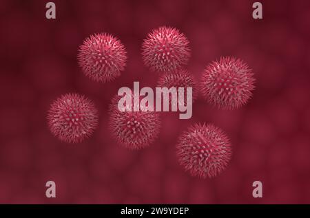 Grass pollen grains - isometric view 3d illustration Stock Photo - Alamy