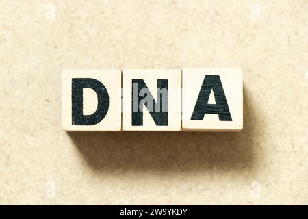 Alphabet letter with word DNA (abbreviation of Deoxyribonucleic acid ...