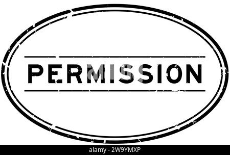 Grunge black consent word oval rubber seal stamp on white background ...
