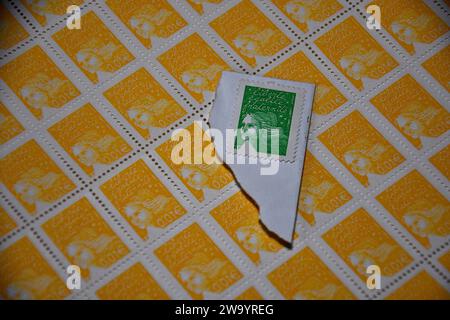 France. 31st Dec, 2023. In this photo illustration, the la poste book ...