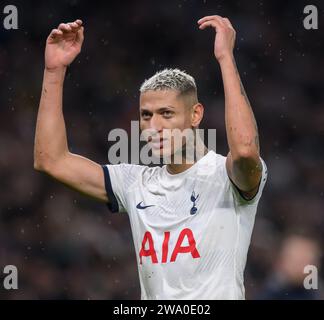 Richarlison of Tottenham Hotspur celebrates scoring his sides second ...