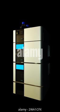 3D rendering of an isolated High-Performance Liquid Chromatography ...