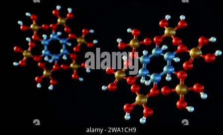 3d rendering of isolated Phytate or myo-inositol hexaphosphate molecule ...