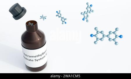 3d rendering of isolated 3,3′,5,5′-Tetramethylbenzidine or TMB inside ...