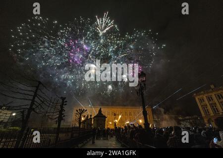 Illustration picture shows fireworks at the New Year's Eve celebrations ...