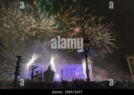 Illustration picture shows fireworks at the New Year's Eve celebrations ...