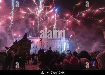 Illustration picture shows fireworks at the New Year's Eve celebrations ...