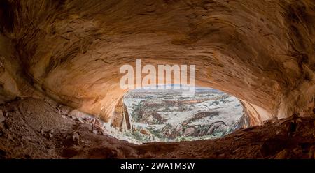 Rock cave in Comb Ridge, Bears Ears National Monument, Utah, USA Stock ...