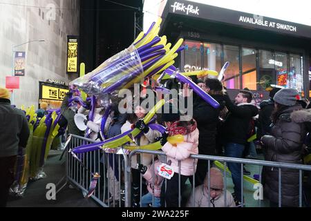 Reveler's gather in Time's Square for the 2026 New Year's Eve Ball Drop ...