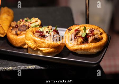 Christmas duck yorkshire puddings at the Southbank Centre Food Market ...