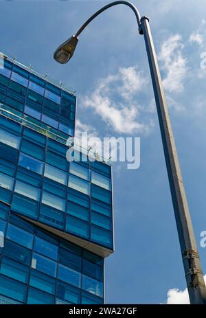 Chelsea Modern, a stack of undulating blue and white layers of glass ...