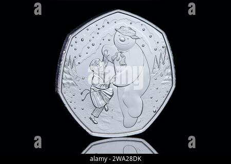 The first Snowman 50 pence coin to feature the portrait of King Charles ...