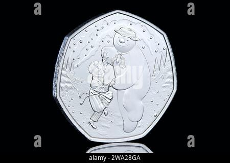 The first Snowman 50 pence coin to feature the portrait of King Charles ...