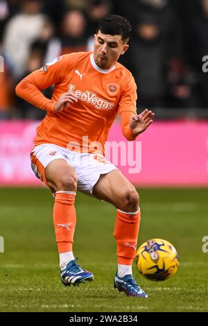 Albie Morgan of Blackpool in action during the Sky Bet League 1 match ...