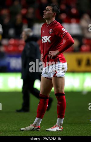 Lloyd Jones of Charlton Athletic reacts at full time during the Sky Bet ...