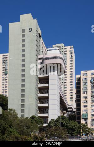 Kwai Shing West Estate Hong Kong Public Housing Apartments High Rise High Density Brutalist ...