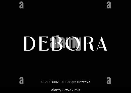 Elegant curvy decorative alphabet display font vector with ligature ...
