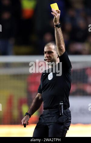 Referee Alex Chilowicz during the Sky Bet League Two match at Meadow ...