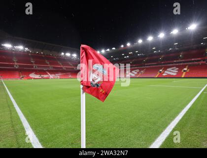 A general view of Anfield before the Premier League match between ...