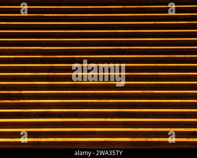 Empty seat rows striped zoomed view during an evening visit in ...