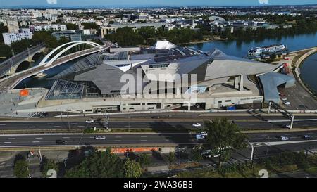 drone photo confluence museum Lyon France europe Stock Photo - Alamy