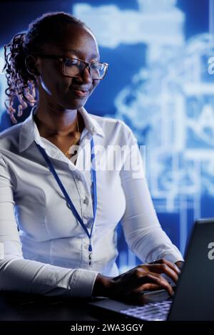 Knowledgeable expert developing artificial intelligence neural networks ...