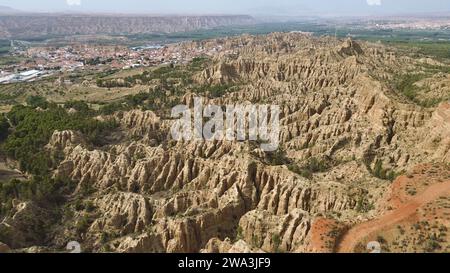 drone photo Badlands de Purullena Granada Spain europe Stock Photo - Alamy