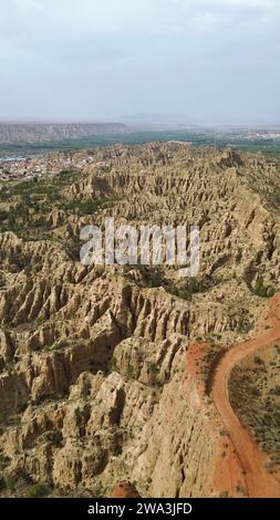 drone photo Badlands de Purullena Granada Spain europe Stock Photo - Alamy