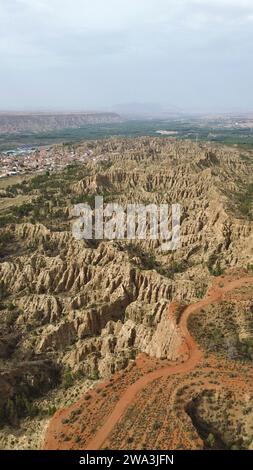 drone photo Badlands de Purullena Granada Spain europe Stock Photo - Alamy