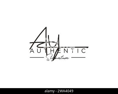 AU Signature Logo Template Vector Stock Vector Image & Art - Alamy