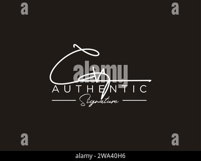 CV Signature Logo Template Vector Stock Vector Image & Art - Alamy