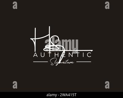 HS Signature Logo Template Vector Stock Vector Image & Art - Alamy
