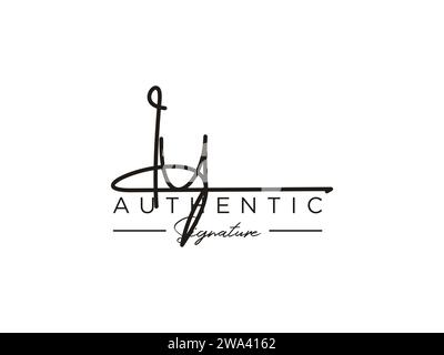 IU Signature Logo Template Vector Stock Vector Image & Art - Alamy