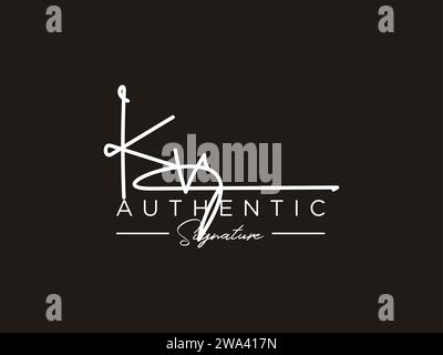 KV Signature Logo Template Vector Stock Vector Image & Art - Alamy