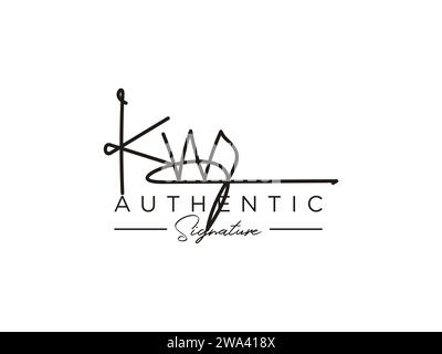 KW Signature Logo Template Vector Stock Vector Image & Art - Alamy