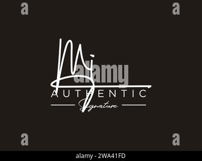 MI Signature Logo Template Vector Stock Vector Image & Art - Alamy