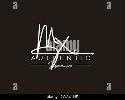 MX Signature Logo Template Vector Stock Vector Image & Art - Alamy